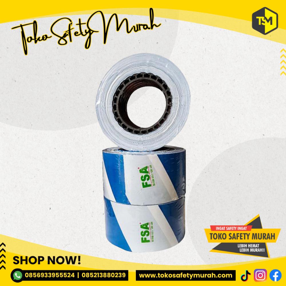 Police Line Garis Polisi Biru Putih 3 inch Barricade Tape Tanpa Lem 3 ...