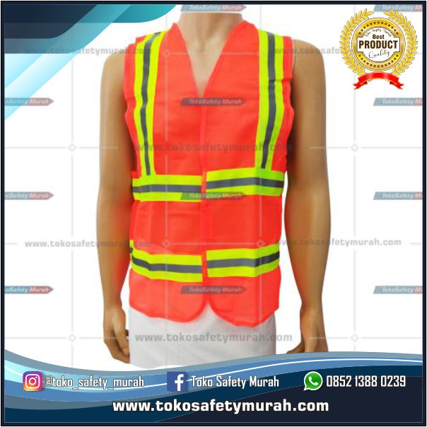 Rompi Proyek Kerja Lapangan Safety Vest Polyster Polyester Model ...