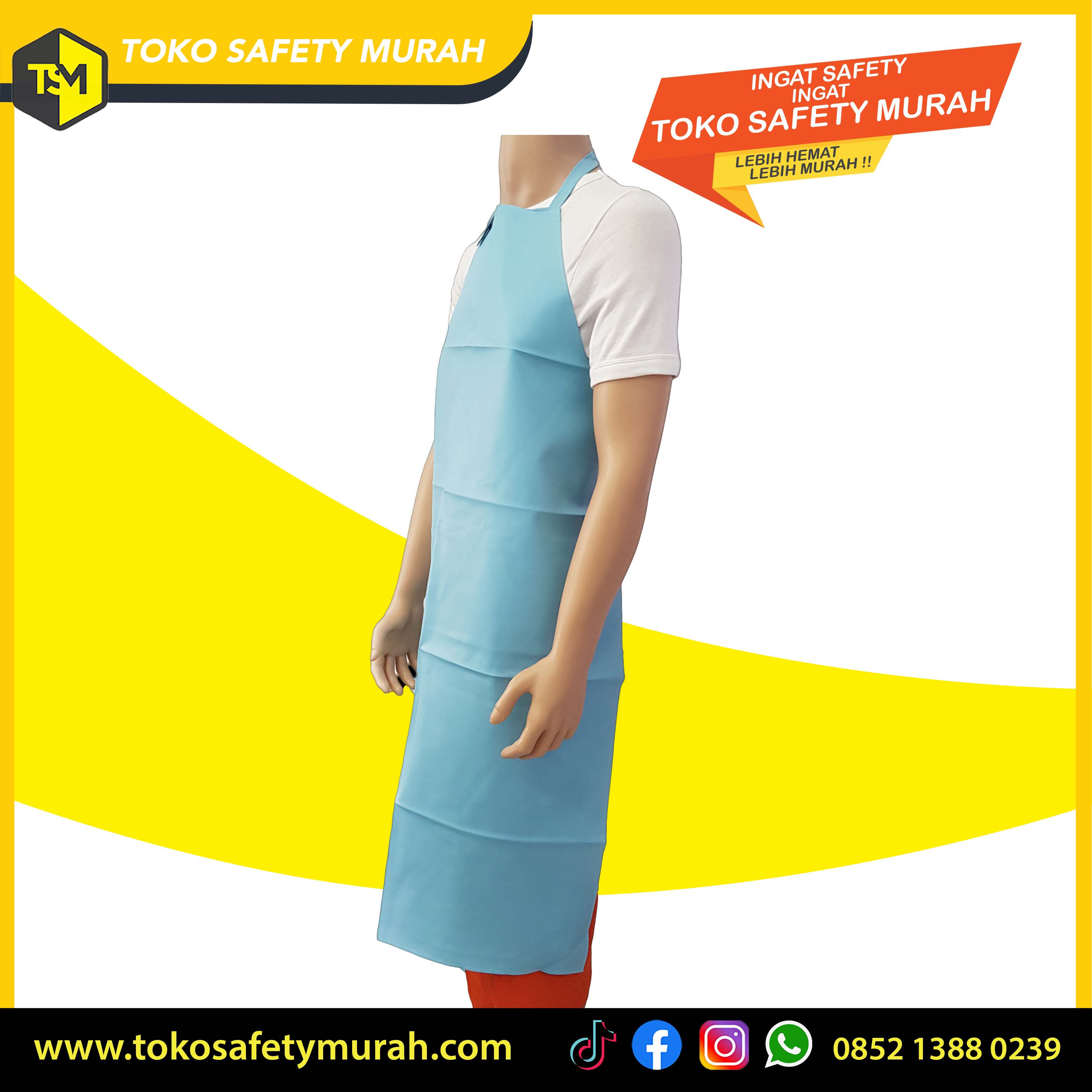 Apron PVC Celemek Anti Air Panjang 110 cm #Jual Alat Pelindung Diri APD ...