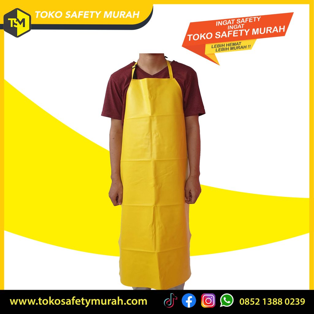 Celemek Apron PVC Waterproof Anti Air 110 cm Kulit Sintetis Leather ...