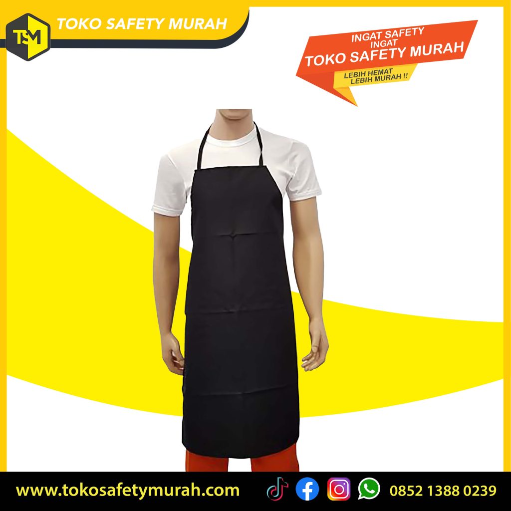 Apron Kain Katun Drill Premium Bisa Cuci / Celemek Masak Dapur Koki ...