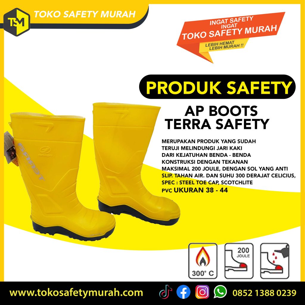 Sepatu Boot Safety AP Boot Terra S4 Steel Toe Cap / ORIGINAL Boots ...
