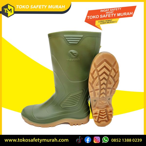 Sepatu Boots AP Boot Terra Eco 3 Green / PVC Boots Karet Tahan Air Eco3 ...