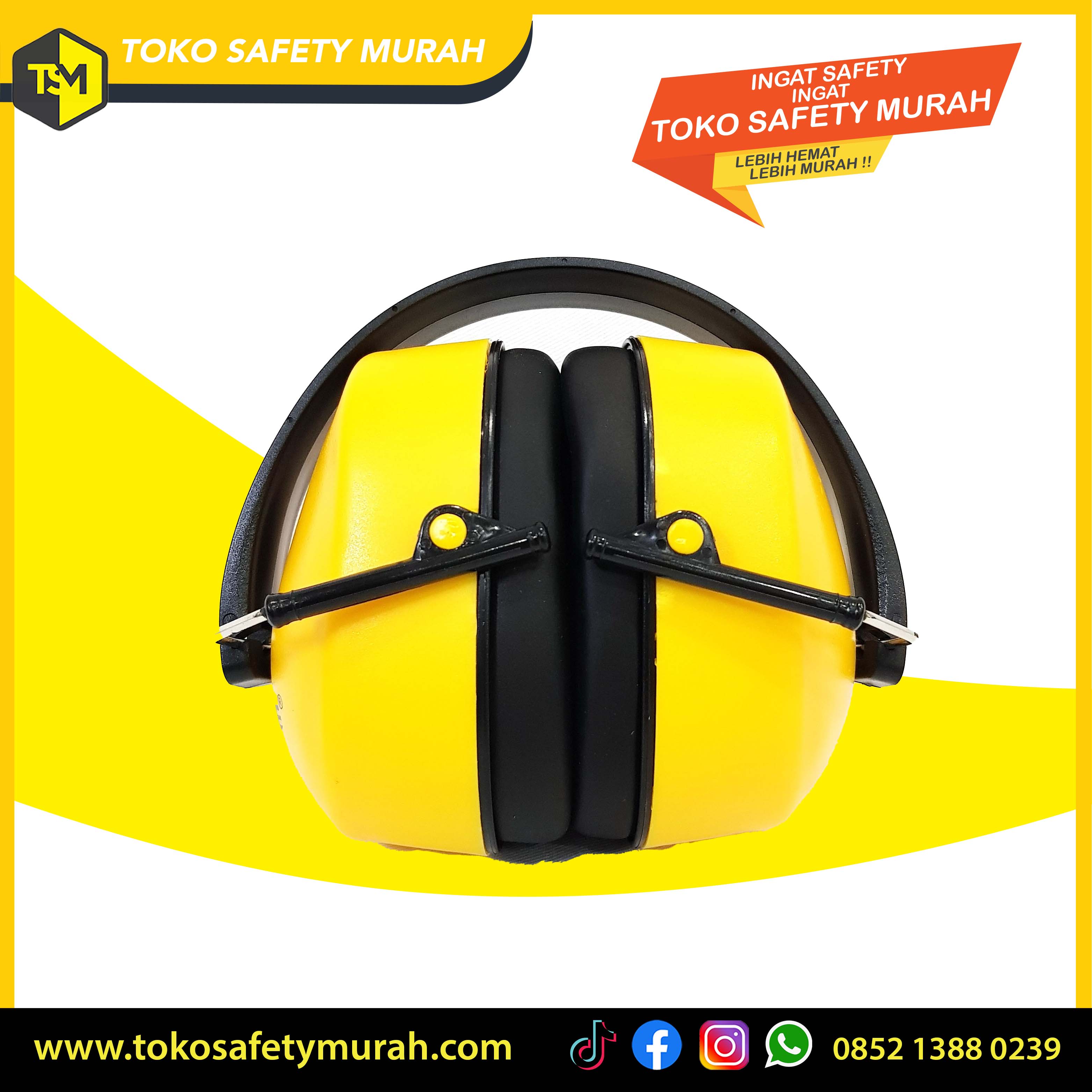 Earmuff Safety 28 dB Pelindung Telinga Anti Bising Kualitas Terbaik 2022