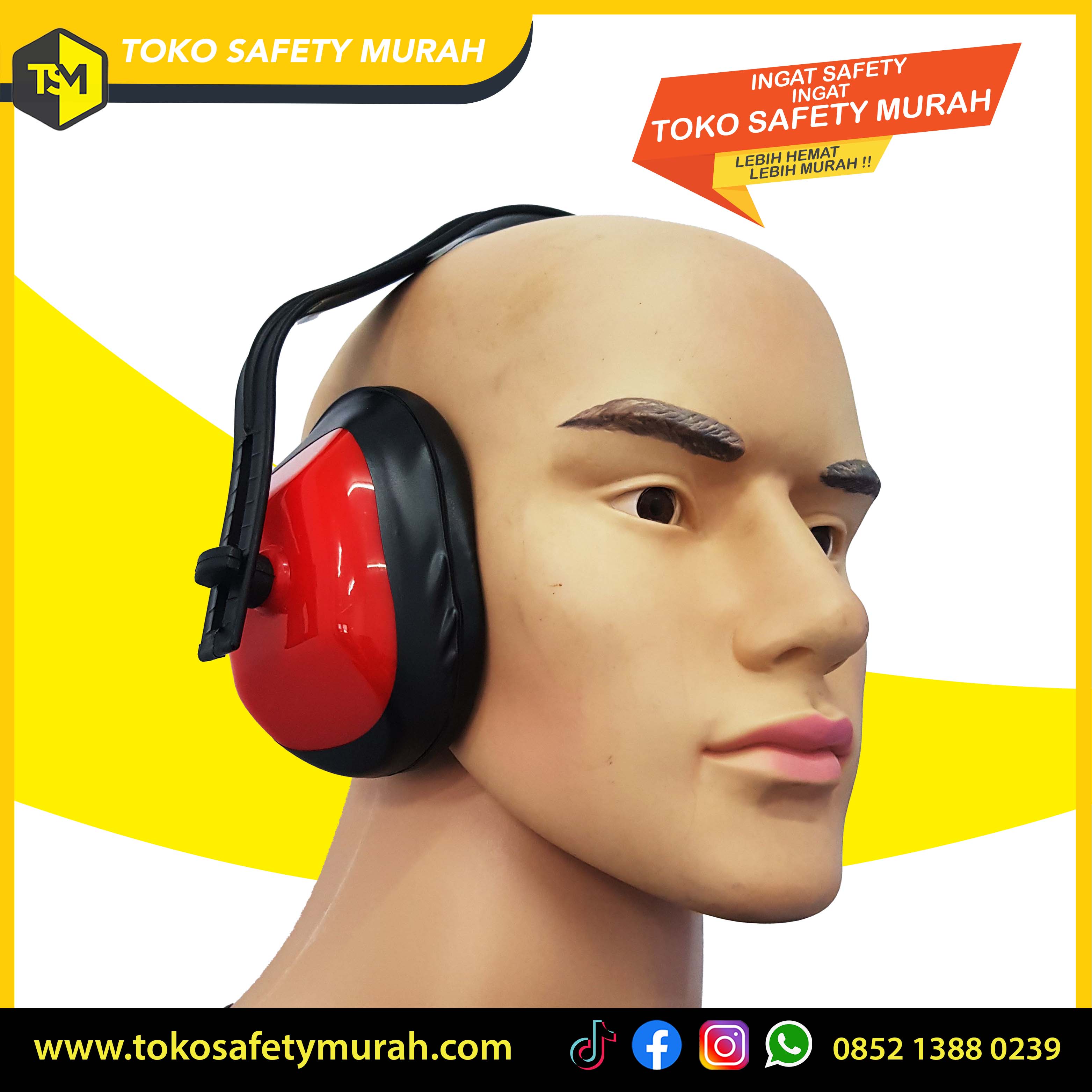 Earmuff Gosave Eco / Ear muff Safety / Ear Protector 18 db Pelindung ...