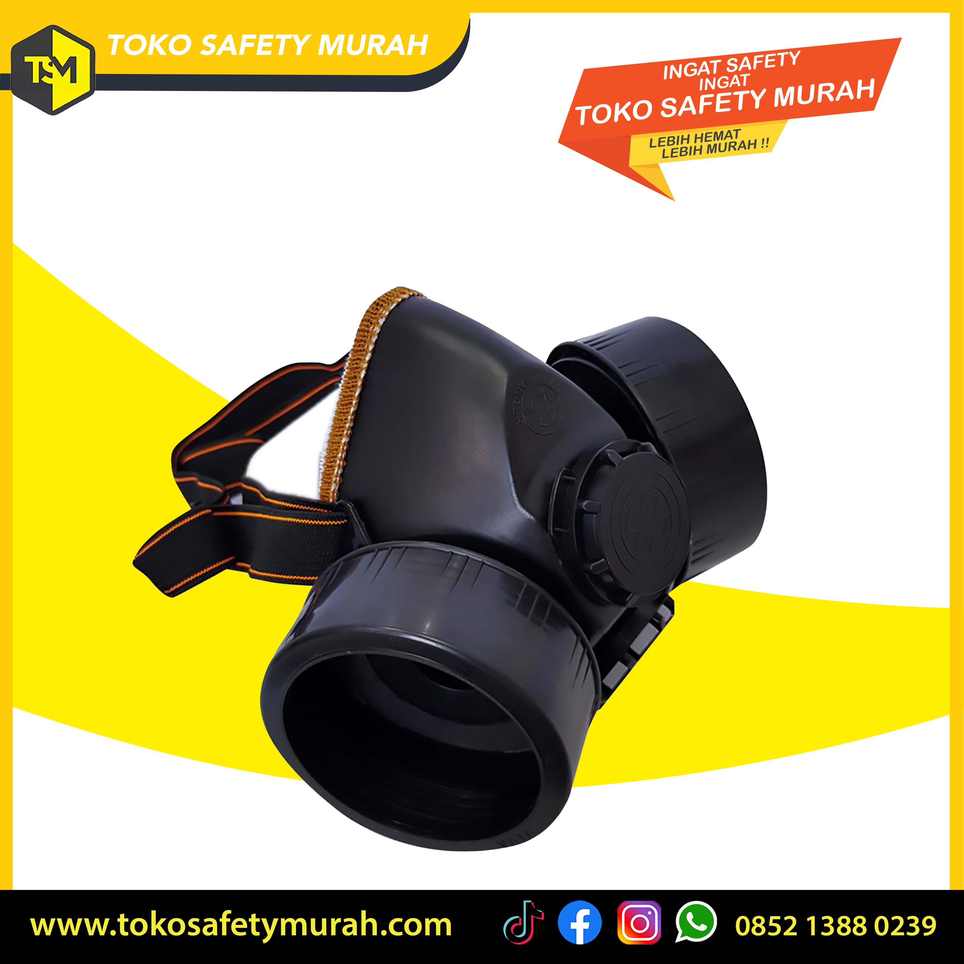 Masker Obat Double Filter NP 306 Safety Mask Chemical Respirator NP306 ...