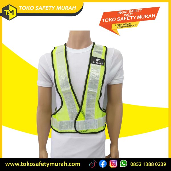 Rompi Jaring V Hijau Scotlight Putih / Safety Vest / Rompi Safety #Jual ...
