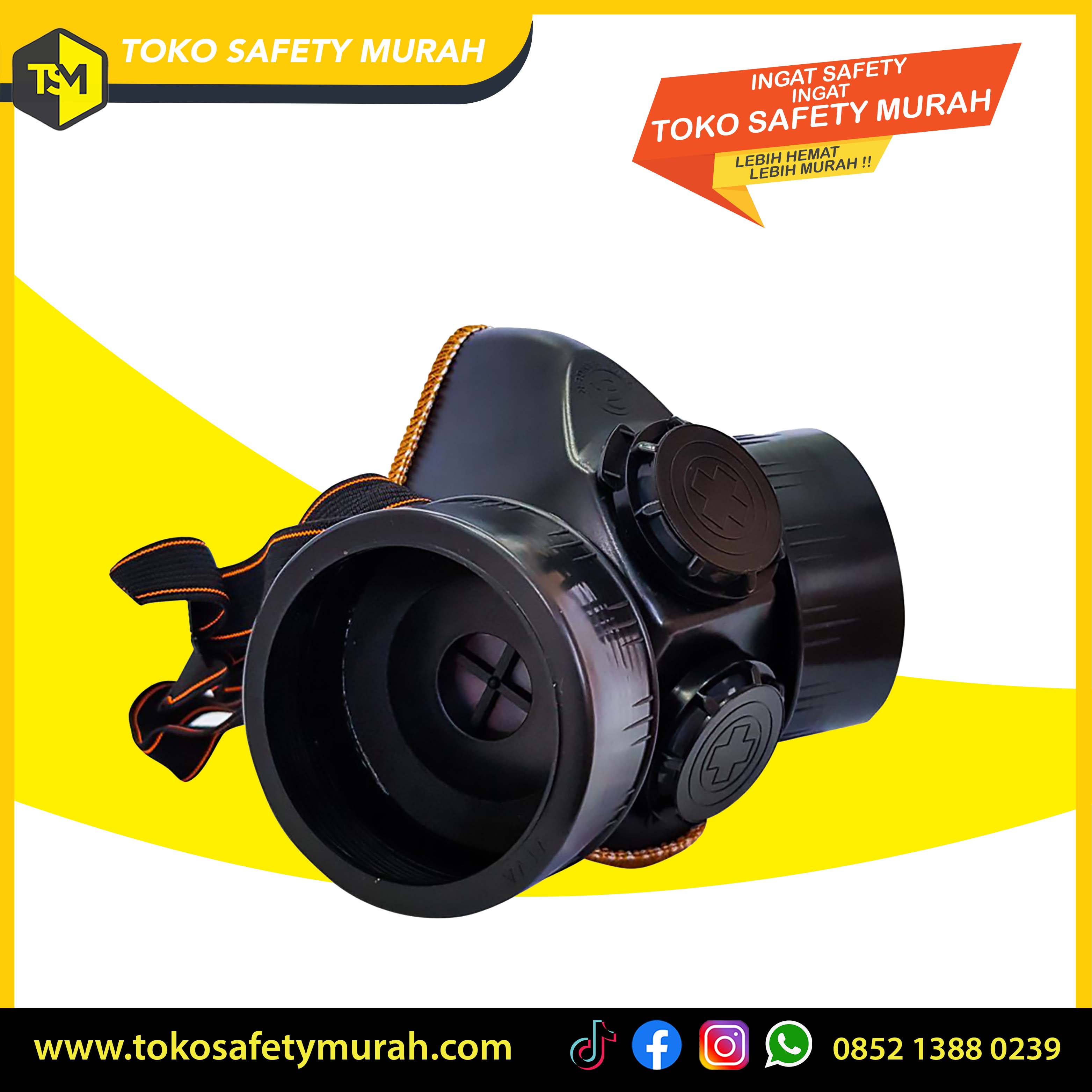 Masker Obat Double Filter NP 306 Safety Mask Chemical Respirator NP306 ...