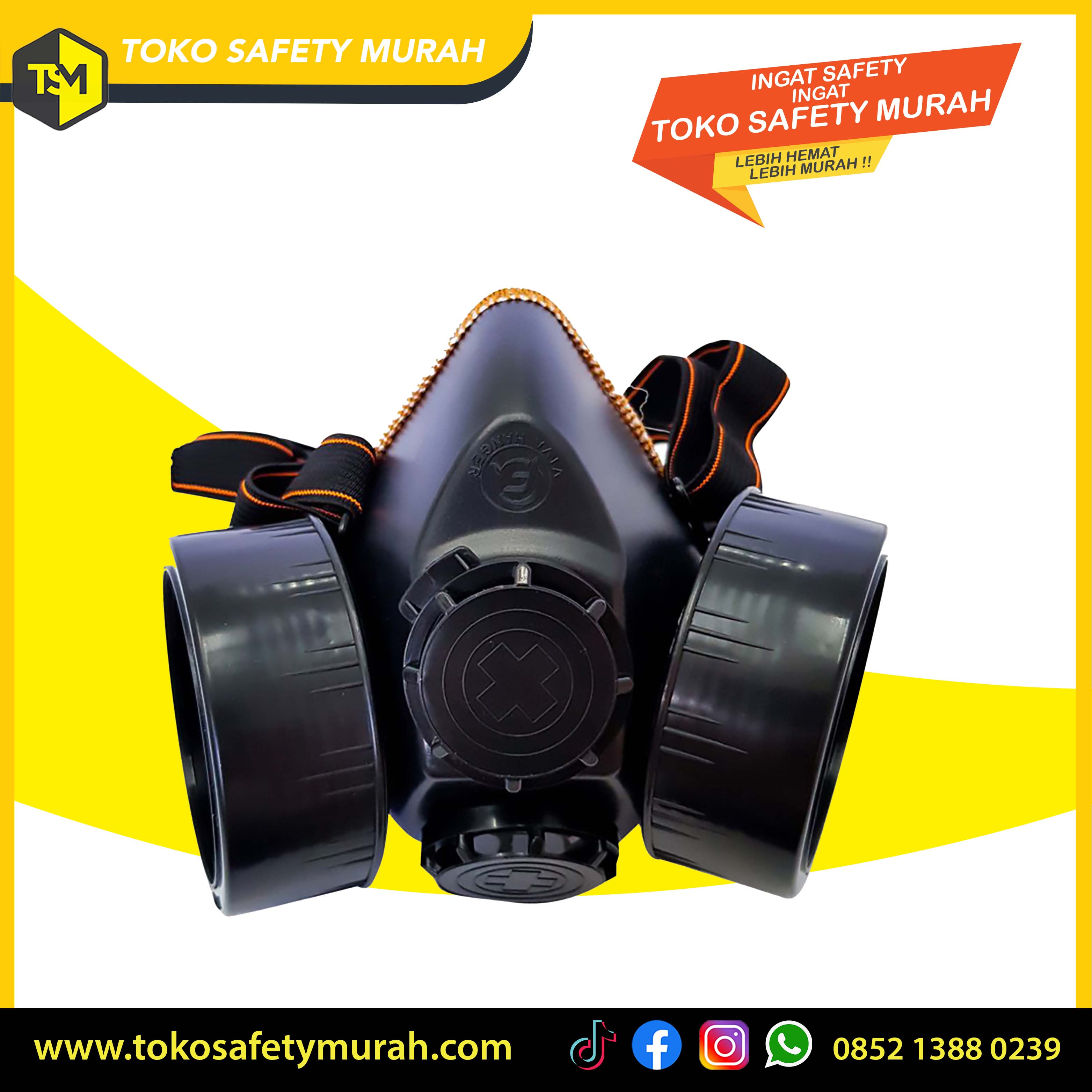 Masker Obat Double Filter NP 306 Safety Mask Chemical Respirator NP306 ...