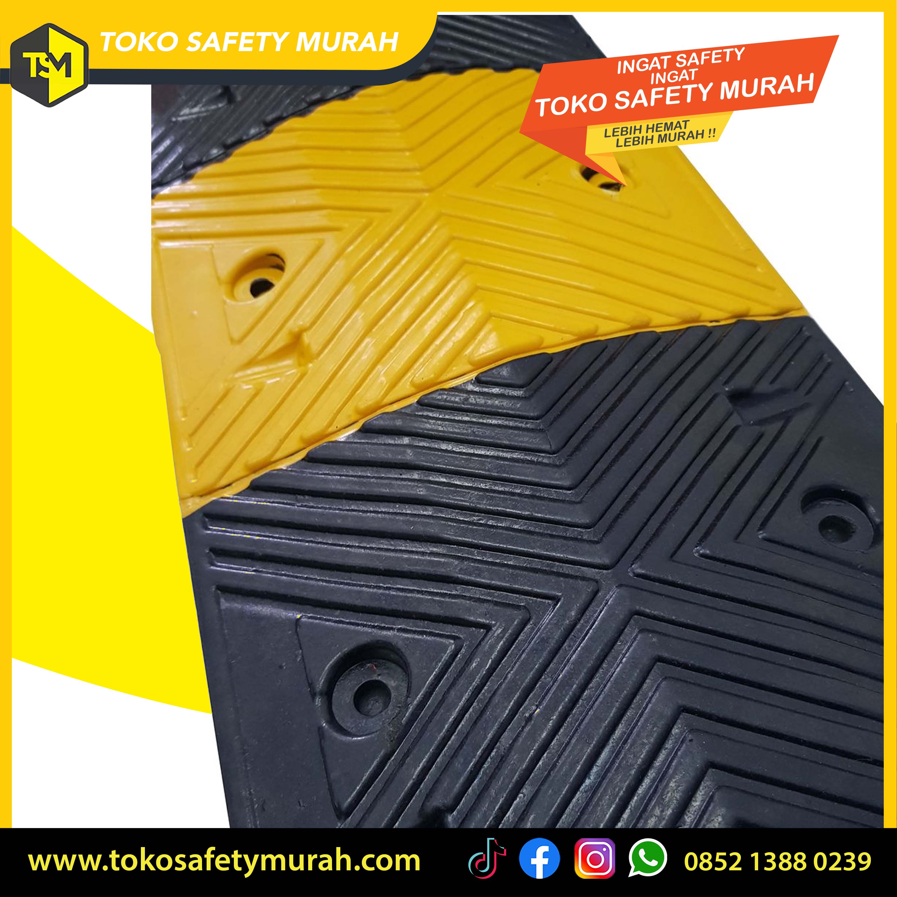 Speed Bump Rubber 1 meter / Polisi Tidur Karet 100cm / Speedbump 1m ...