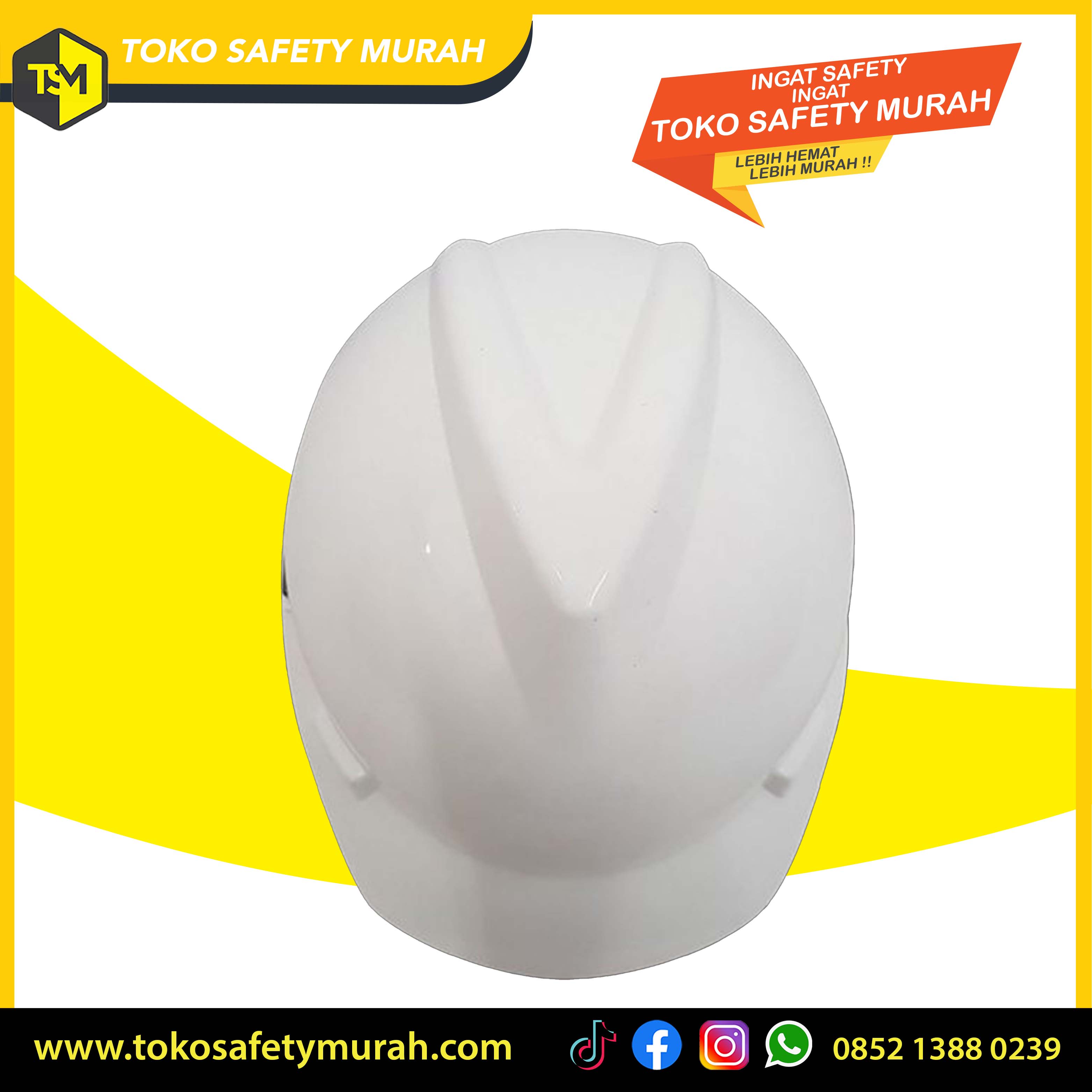Helm MSA Putih Safety Helmet SNI MSA Lokal Helm Proyek Plus Sarang ...
