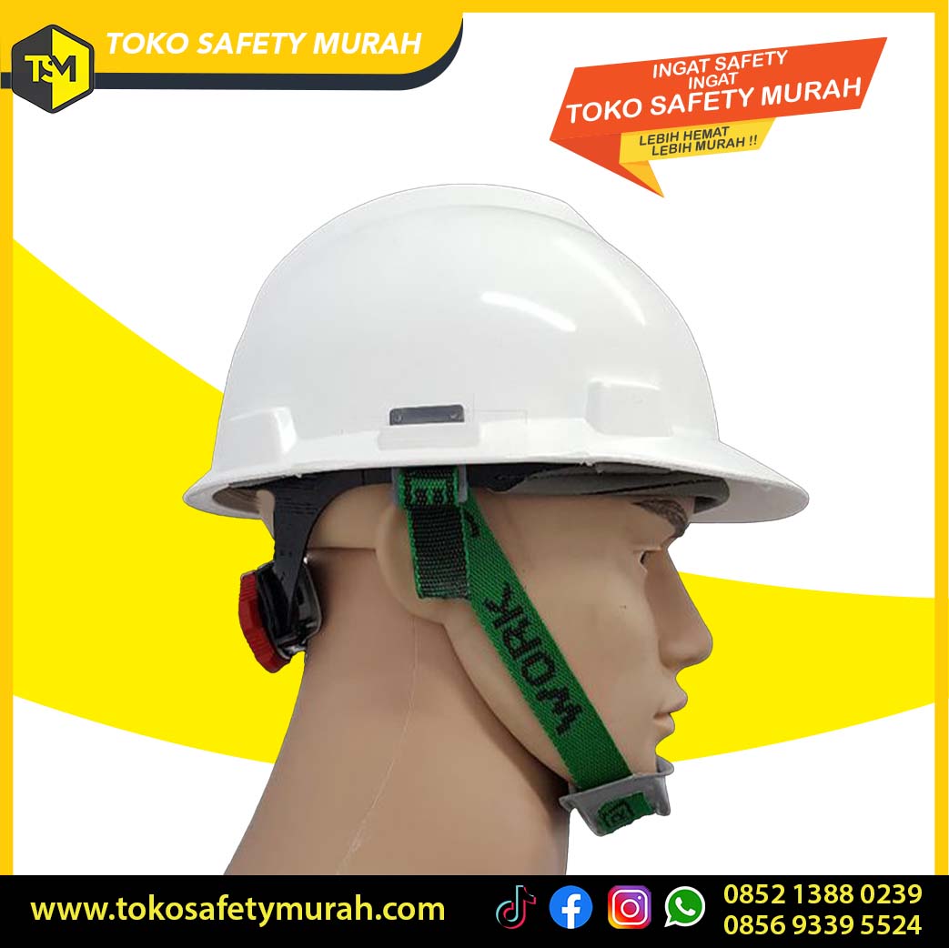 Helm MSA Putih Safety Helmet SNI MSA Lokal Helm Proyek Plus Sarang ...