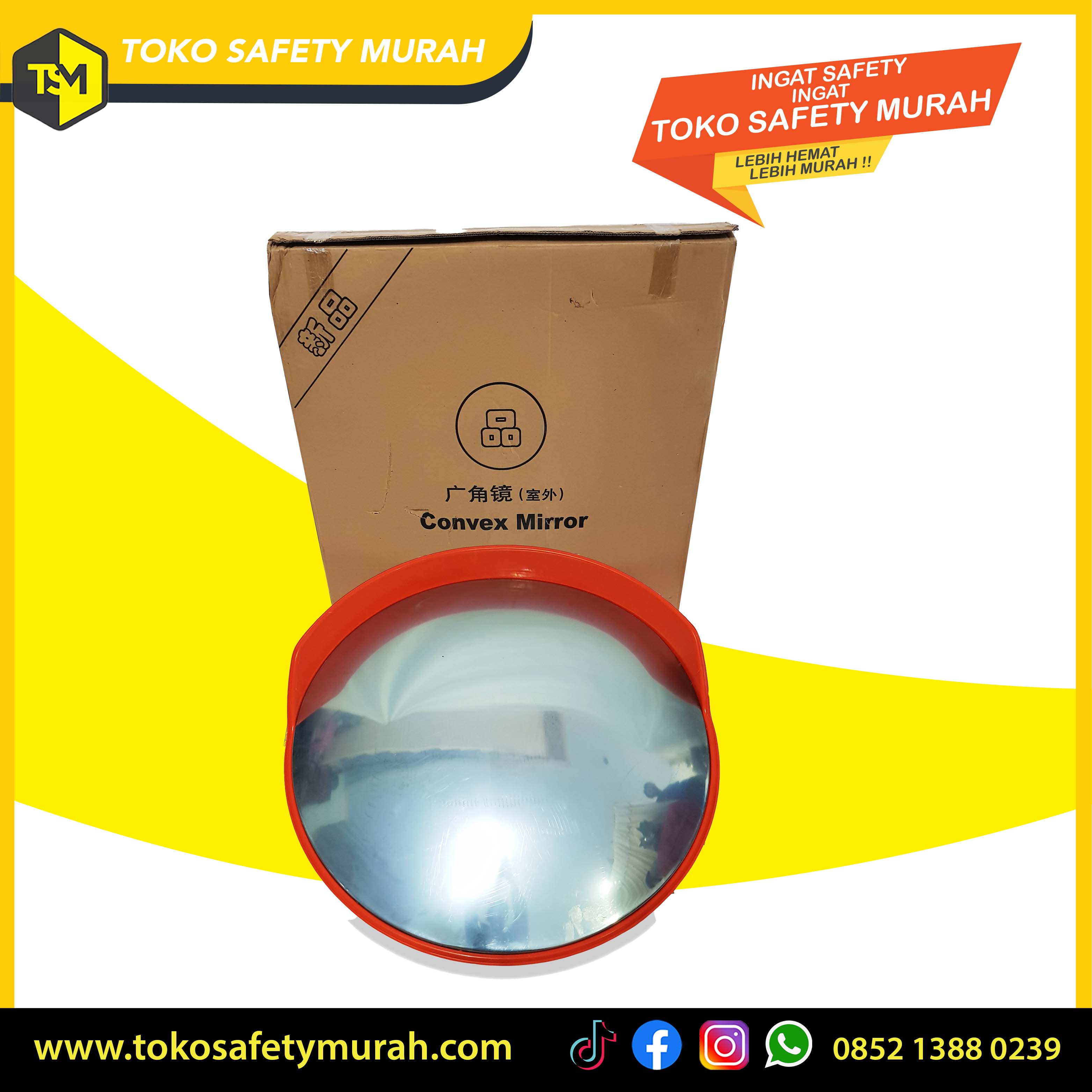 Convex Mirror 80cm Kaca Cermin Cembung Safety 80 cm Outdoor Simpang ...