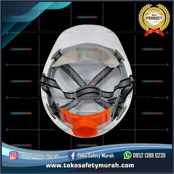 Helm Kerja Tukang Bangunan Proyek standar SNI AAA Putih + Fastrack ...