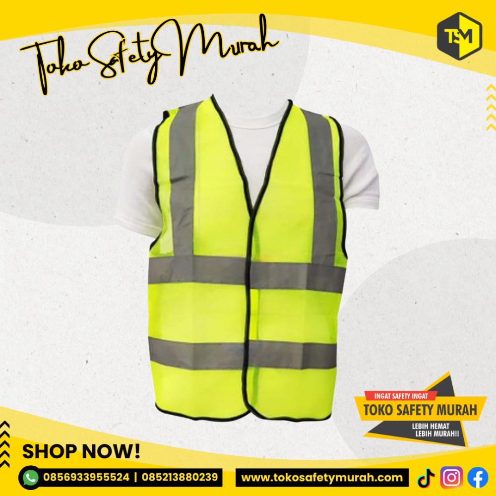 Rompi Polyester Hijau / Rompi Safety / Baju Safety 4 Line Basic #Jual ...