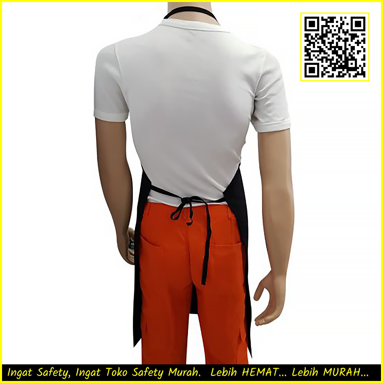 Apron Cotton Drill Polos Celemek Masak Barista Dapur Pria Wanita Chef ...