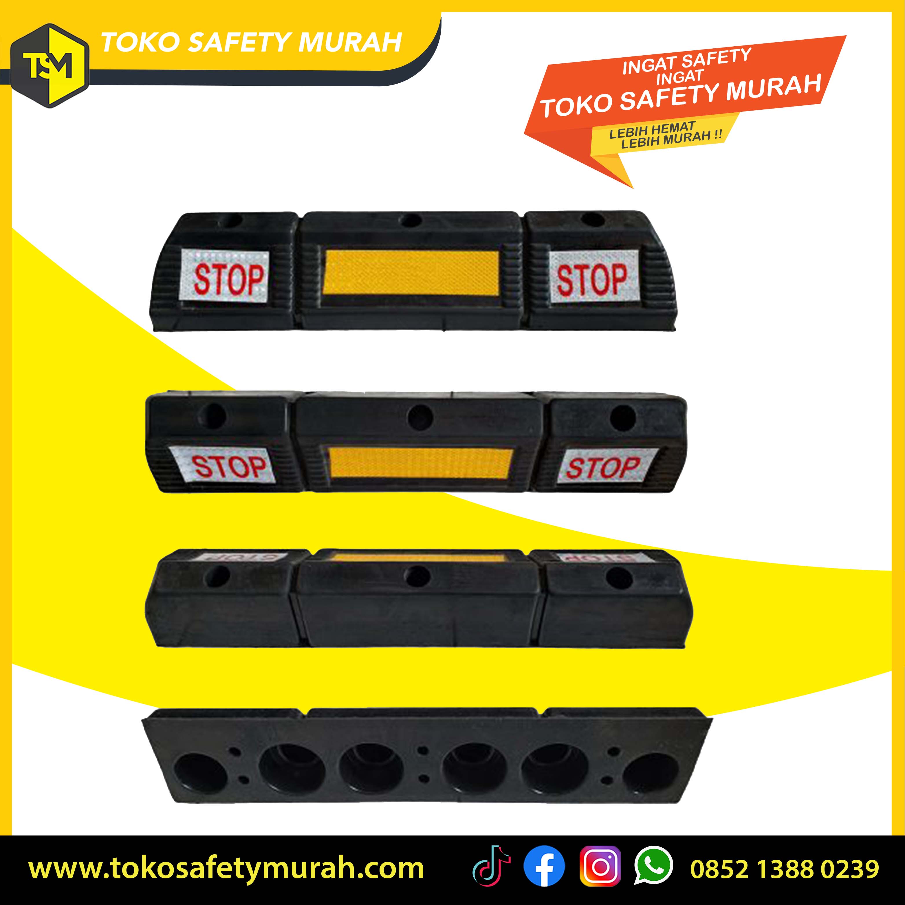 Wheel Stopper Rubber STOP / Karet Pengganjal Ban Mobil / Ganjal Roda ...