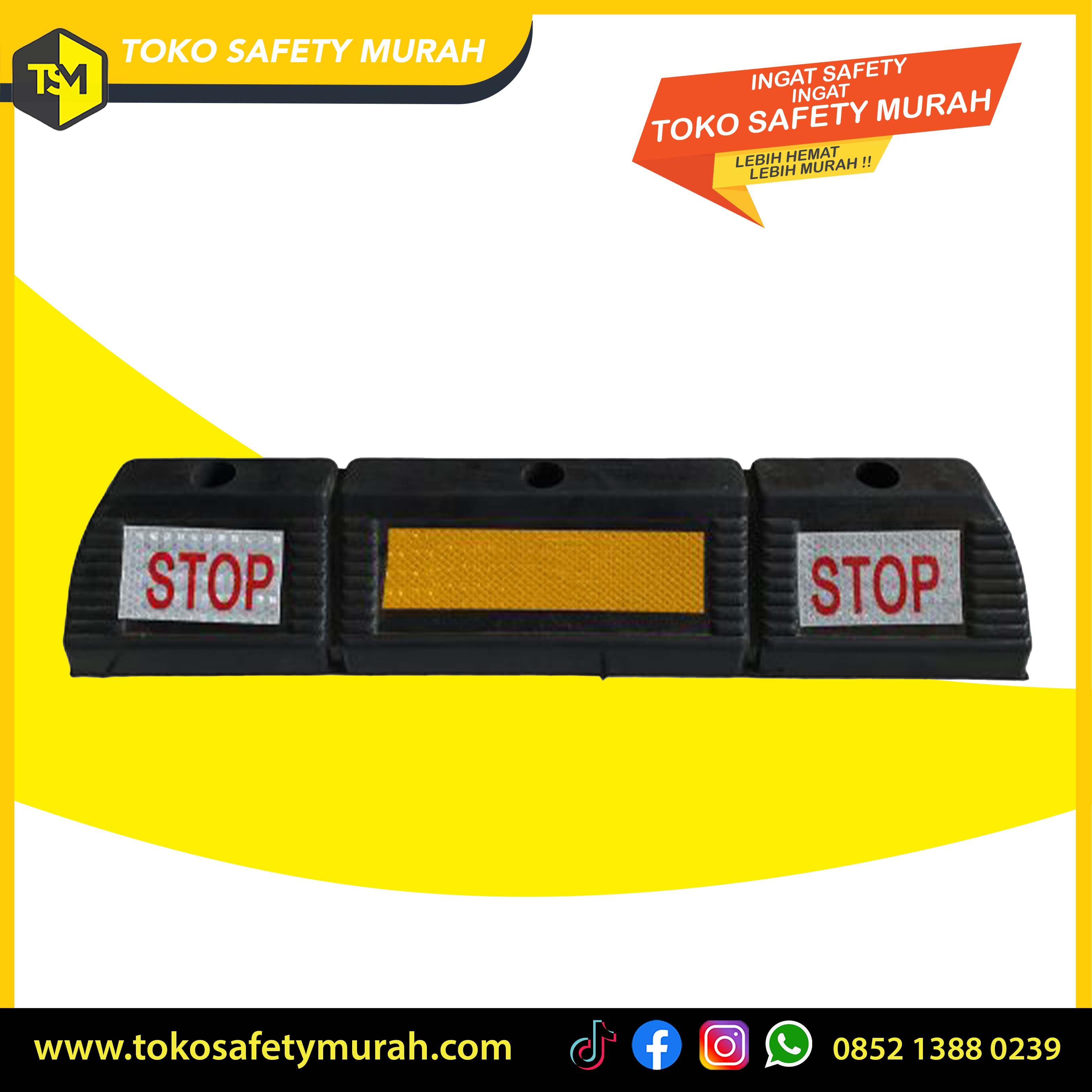 Wheel Stopper Rubber STOP / Karet Pengganjal Ban Mobil / Ganjal Roda ...