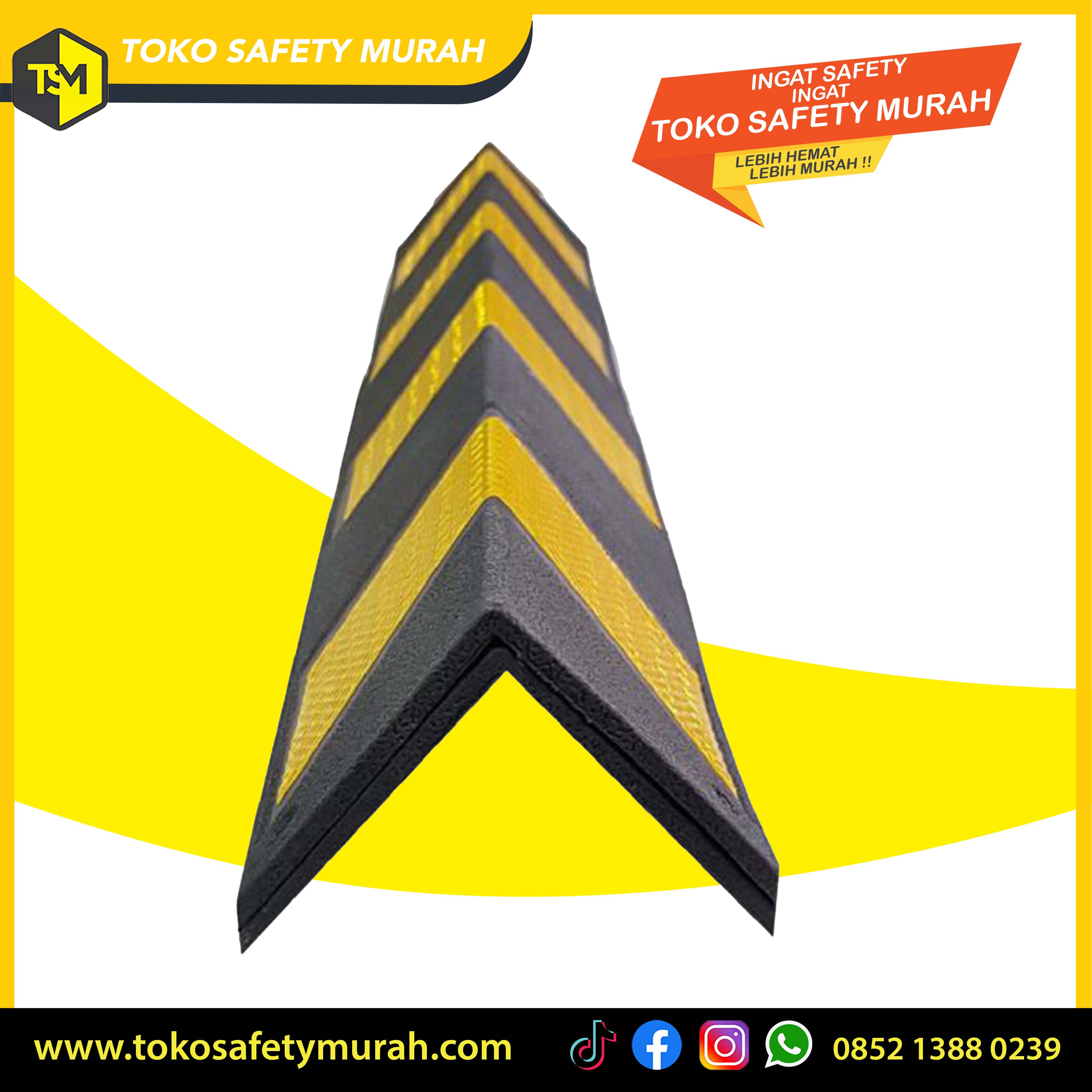 Rubber Corner Guard Panjang 80 cm / Karet Pelindung Sudut Tembok ...