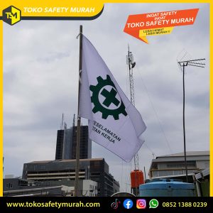 Bendera Segitiga Safety Jaring Orange Scotlight Reflektor Flagman ...