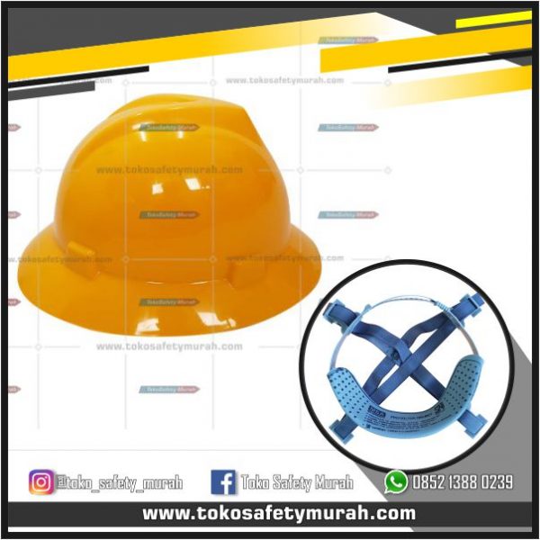 Helm Safety Proyek Full Brim MSA Lokal dan Inner Helm Biasa Kuning # ...