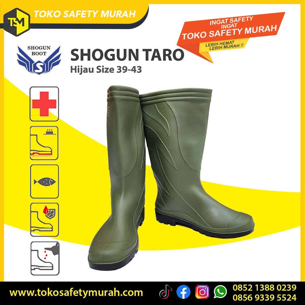 Sepatu Boots Tinggi APD Boots Rubber Karet PVC Kerja Proyek Banjir Cor ...