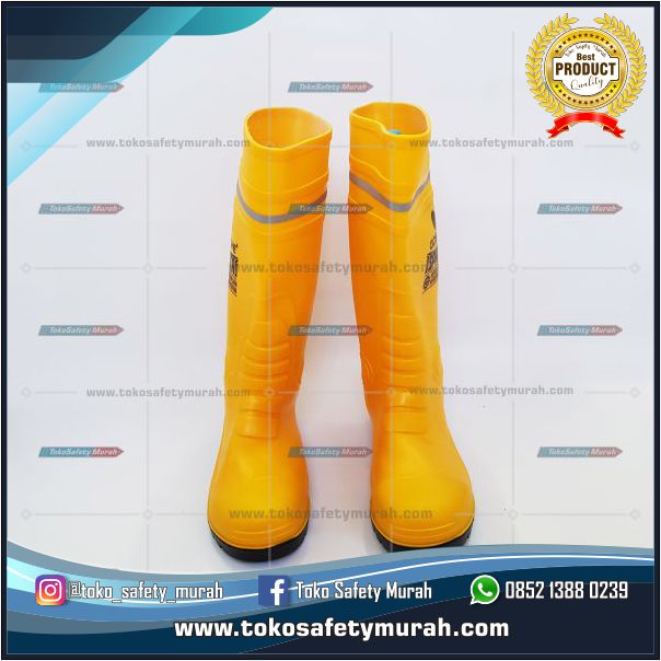 Sepatu Boot Gosave Safety PVC Kuning Rain boot Yellow Boots Sparta ...