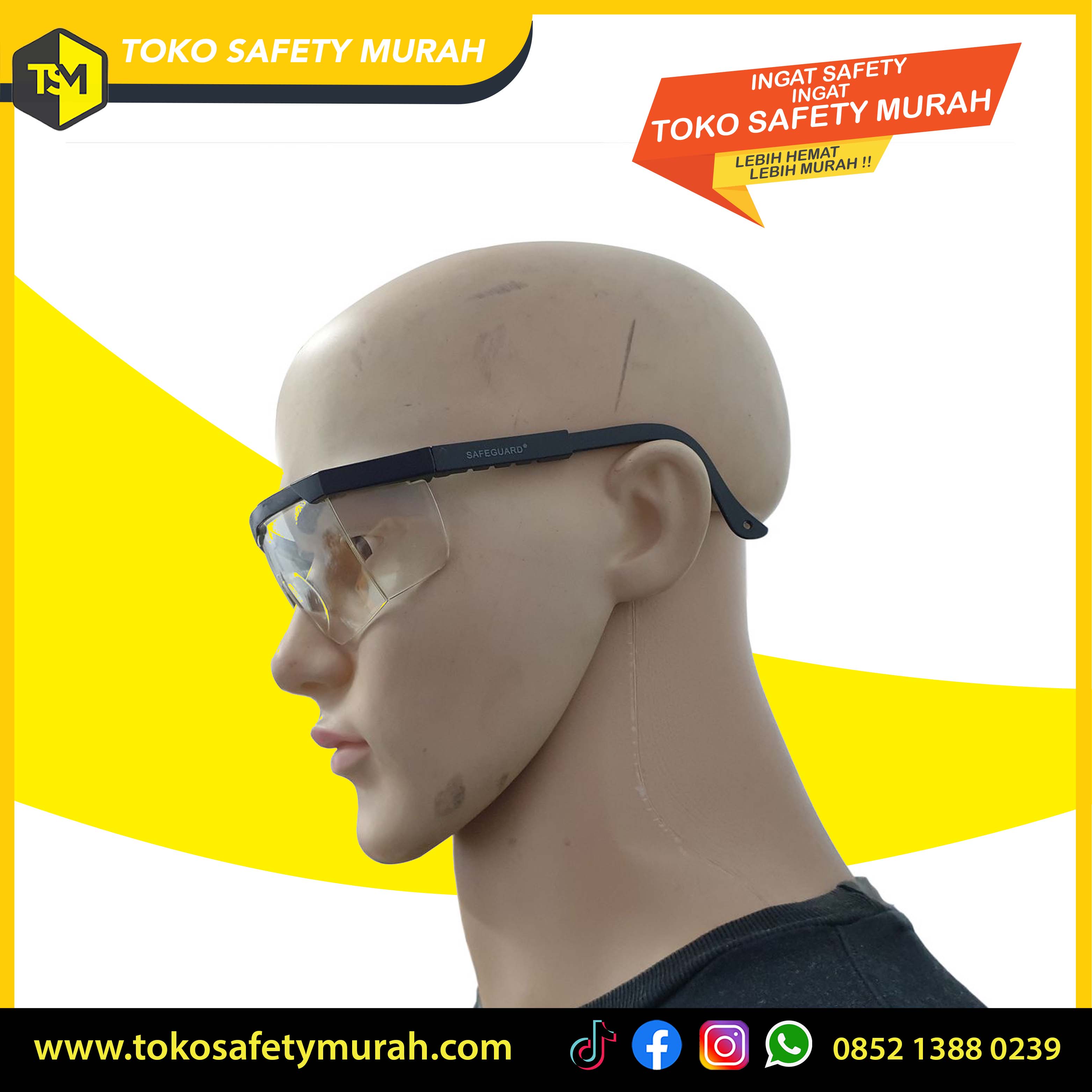 Kacamata Safety Anti UV Standar ANZI / Pelindung Mata Kerja Proyek ...