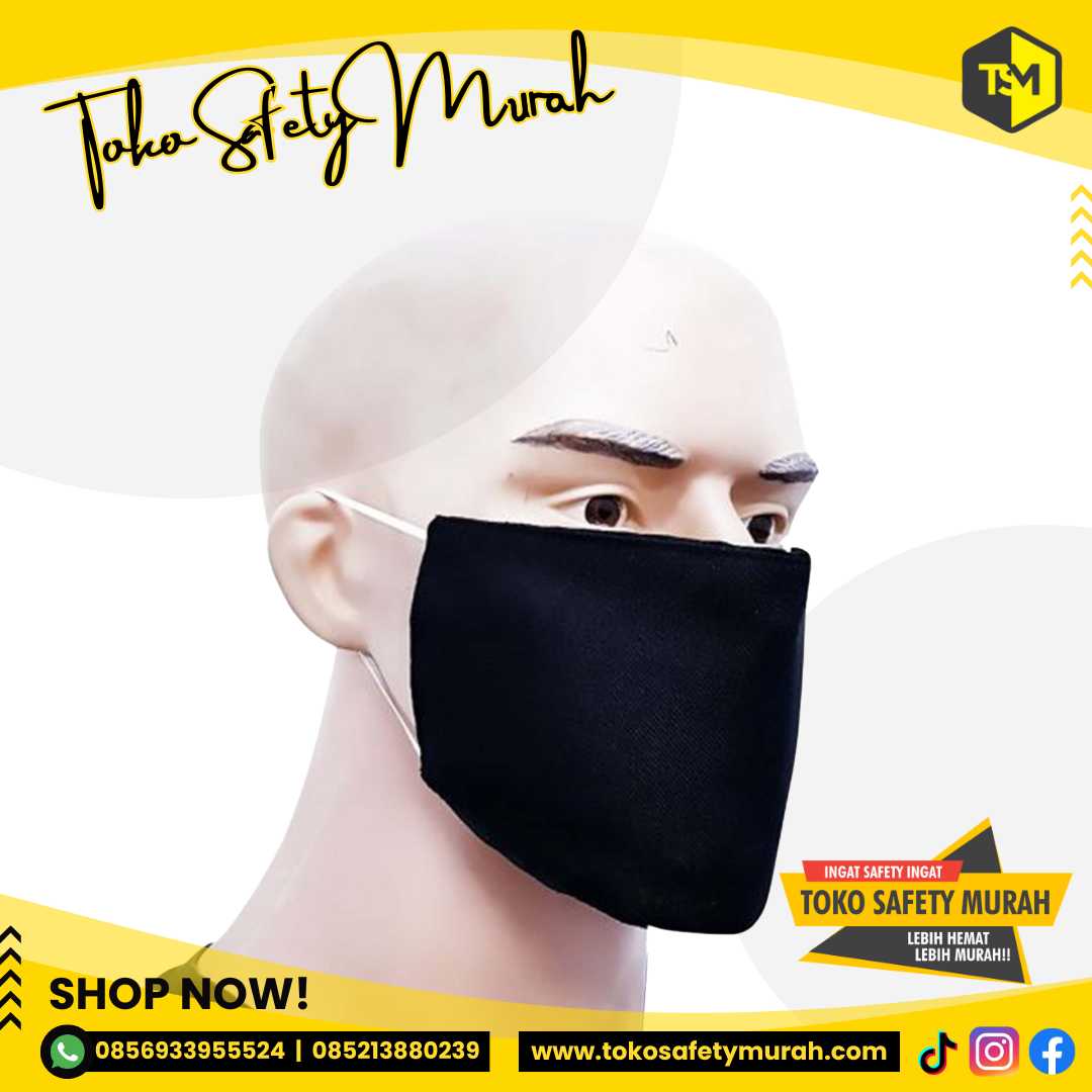Masker Kain Hitam Masker Produksi Masker Debu Tali Karet Murah #Jual ...