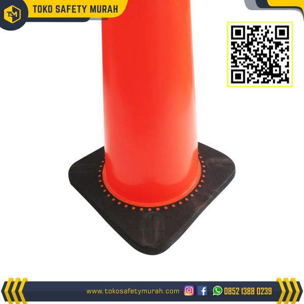 Traffic Cone Tinggi 90 cm / Safety Rubber Cone / Kerucut Jalan Bahan ...