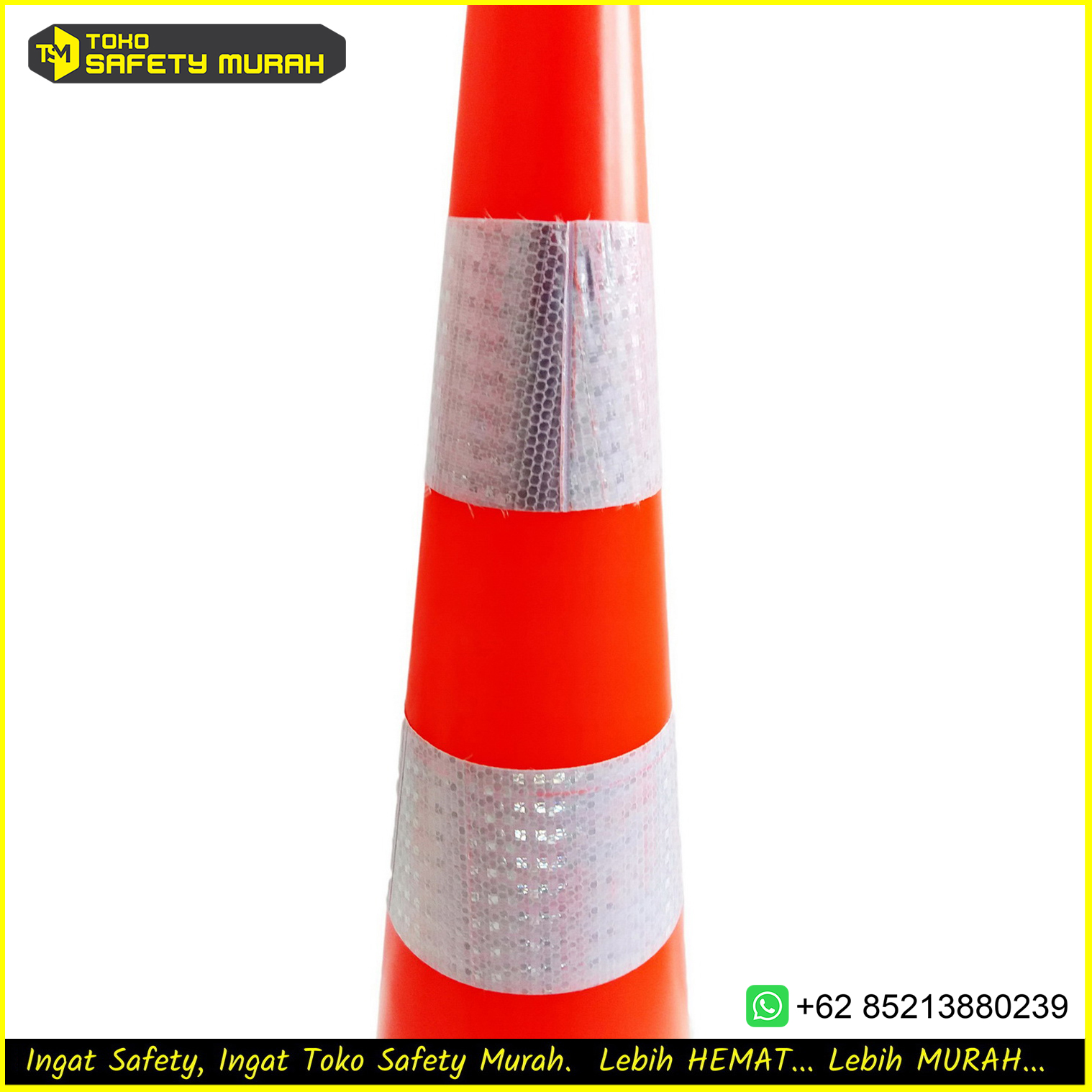 Traffic Cone Tinggi 90 cm / Safety Rubber Cone / Kerucut Jalan Bahan ...