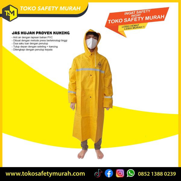 RAINCOAT JAS HUJAN TERUSAN / INDUSTRIAL SAFETY YELLOW RAIN SUIT ...