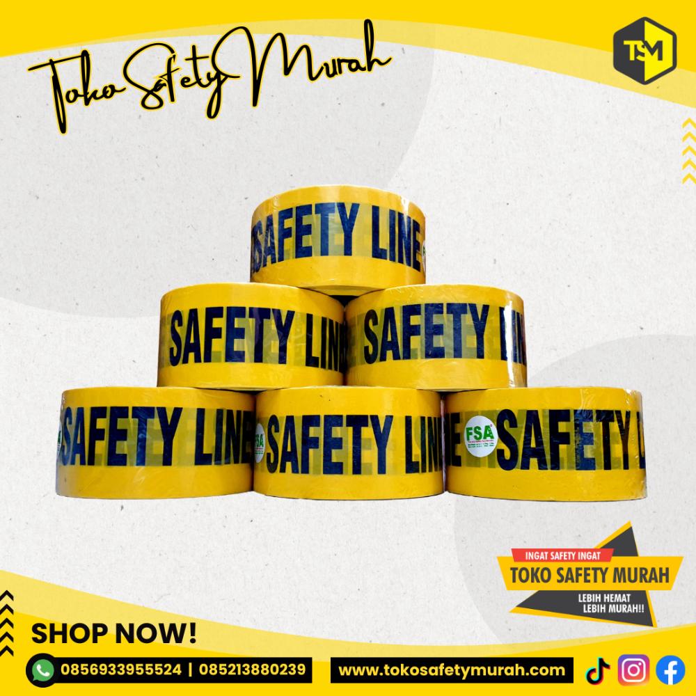Garis Polisi Barricade Tulisan SAFETY LINE 3x300 Meter - Toko Safety Murah