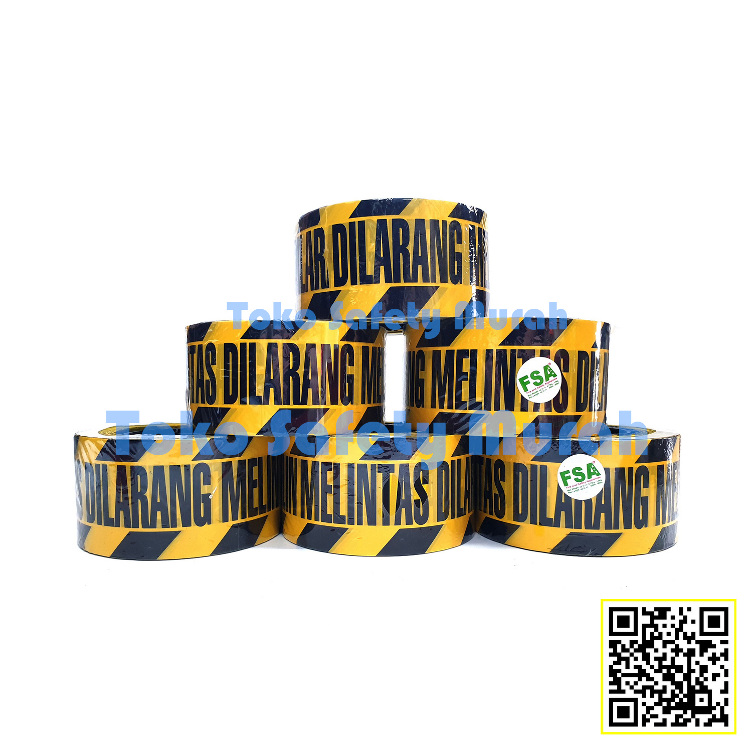 Police line DILARANG MELINTAS Barricade Plastik 3 inch 300 meter ...