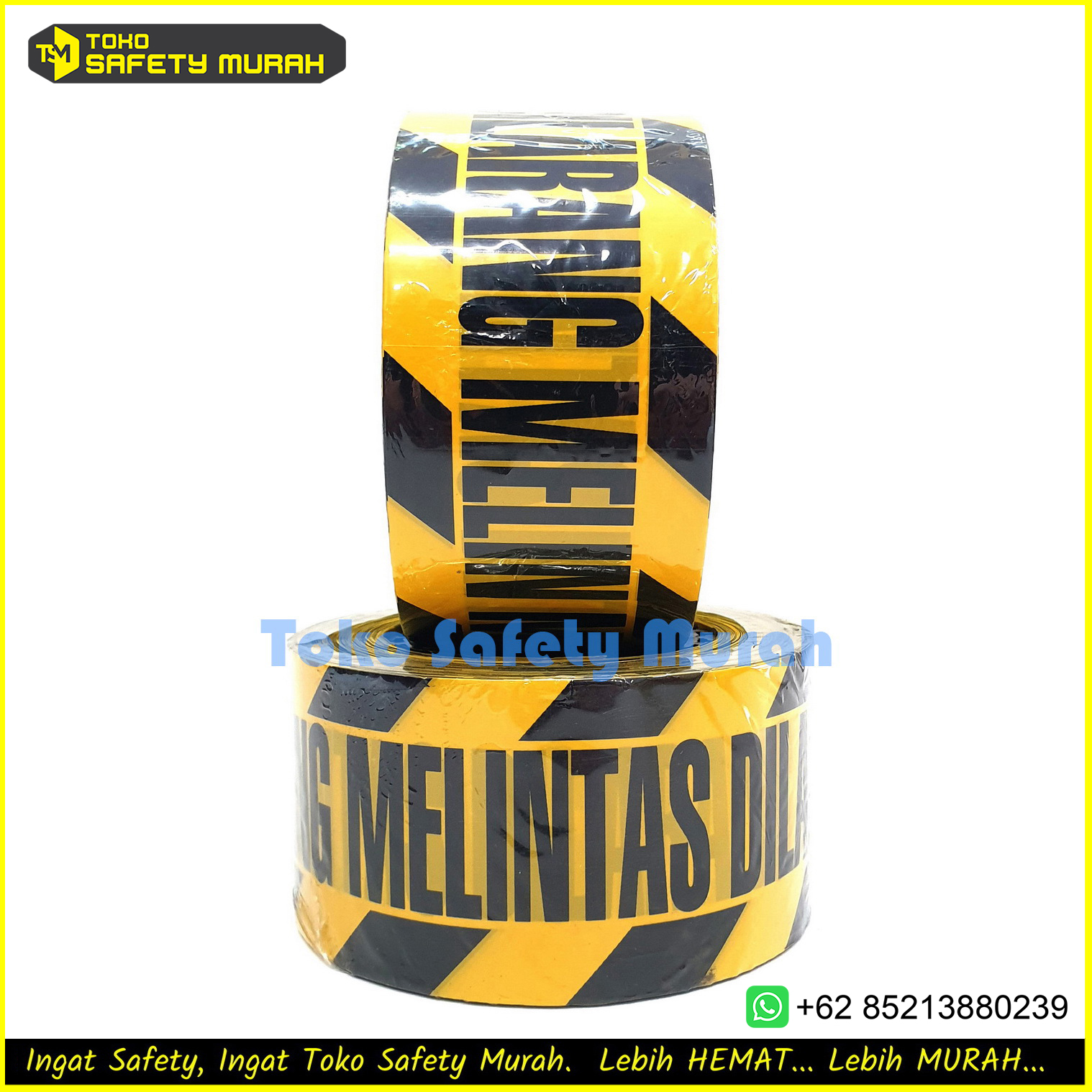 Police line DILARANG MELINTAS Barricade Plastik 3 inch 300 meter Safety ...