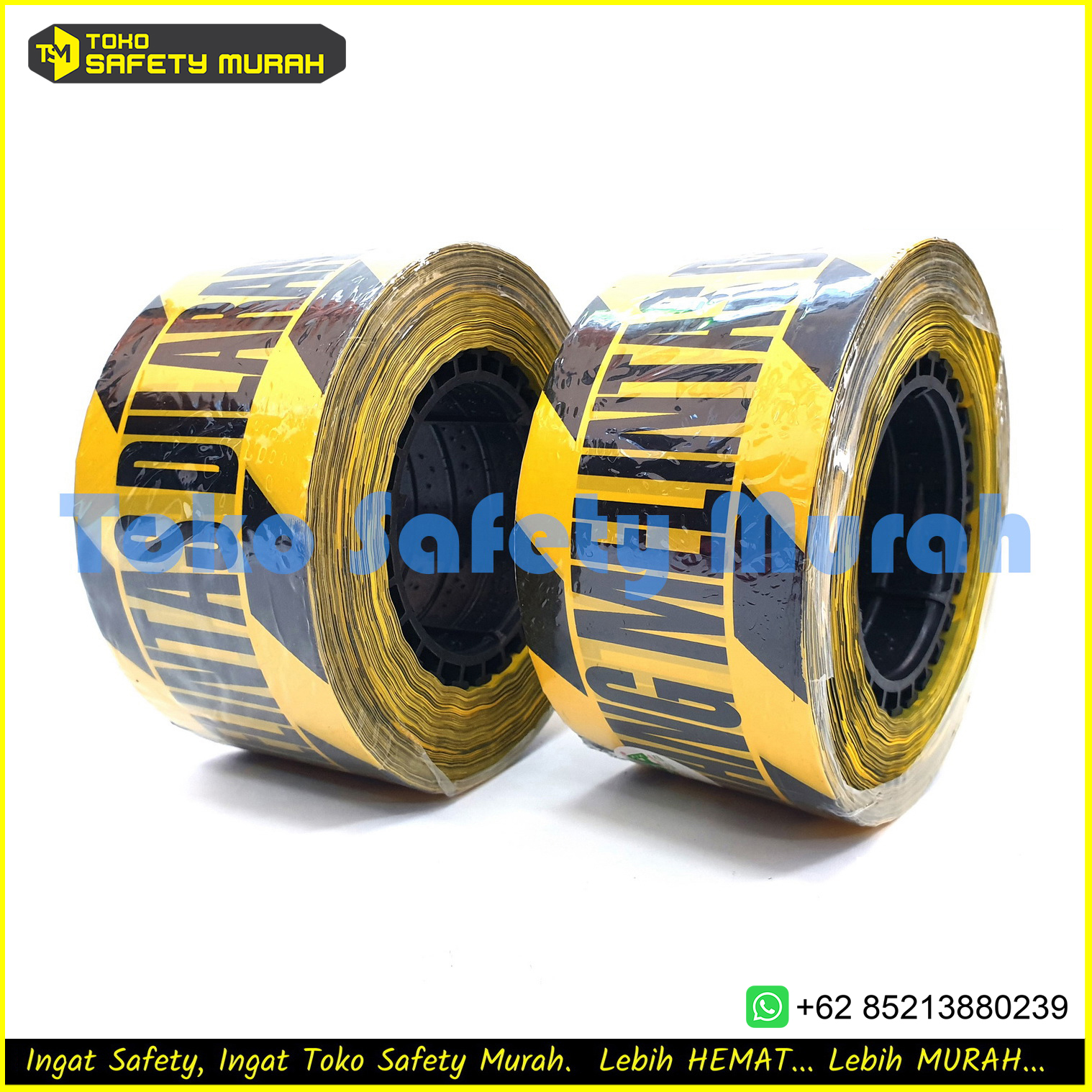 Police line DILARANG MELINTAS Barricade Plastik 3 inch 300 meter Safety ...