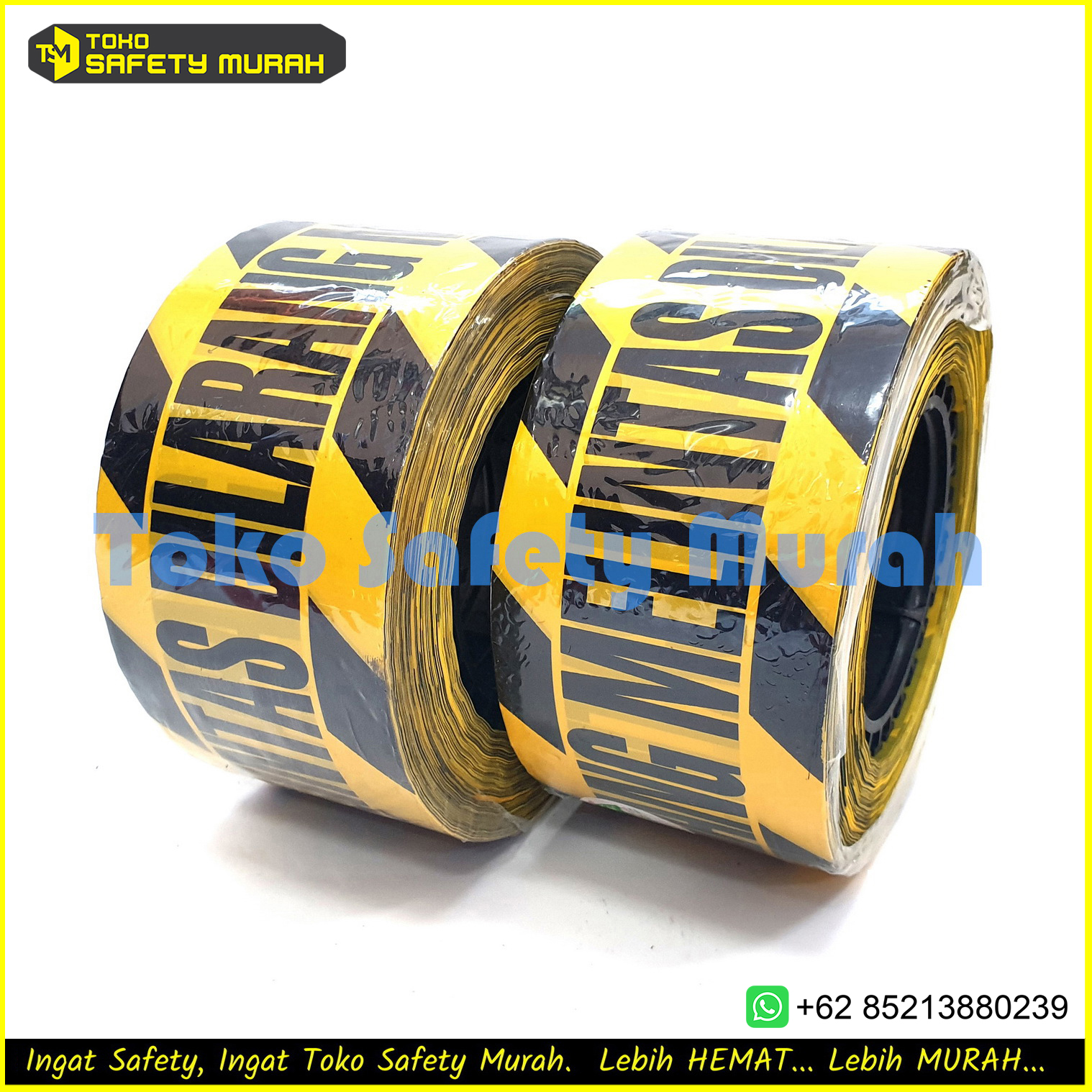 Police line DILARANG MELINTAS Barricade Plastik 3 inch 300 meter Safety ...