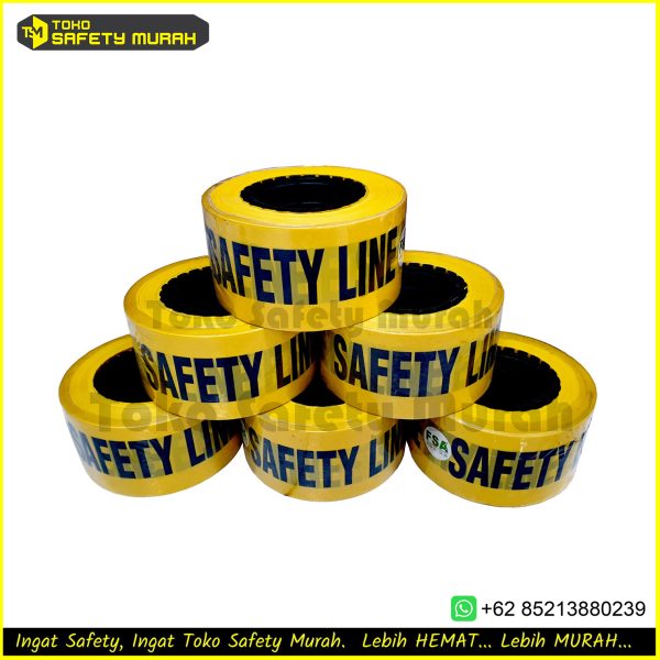 Garis Polisi Barricade Tulisan SAFETY LINE 3x300 Meter - Toko Safety Murah