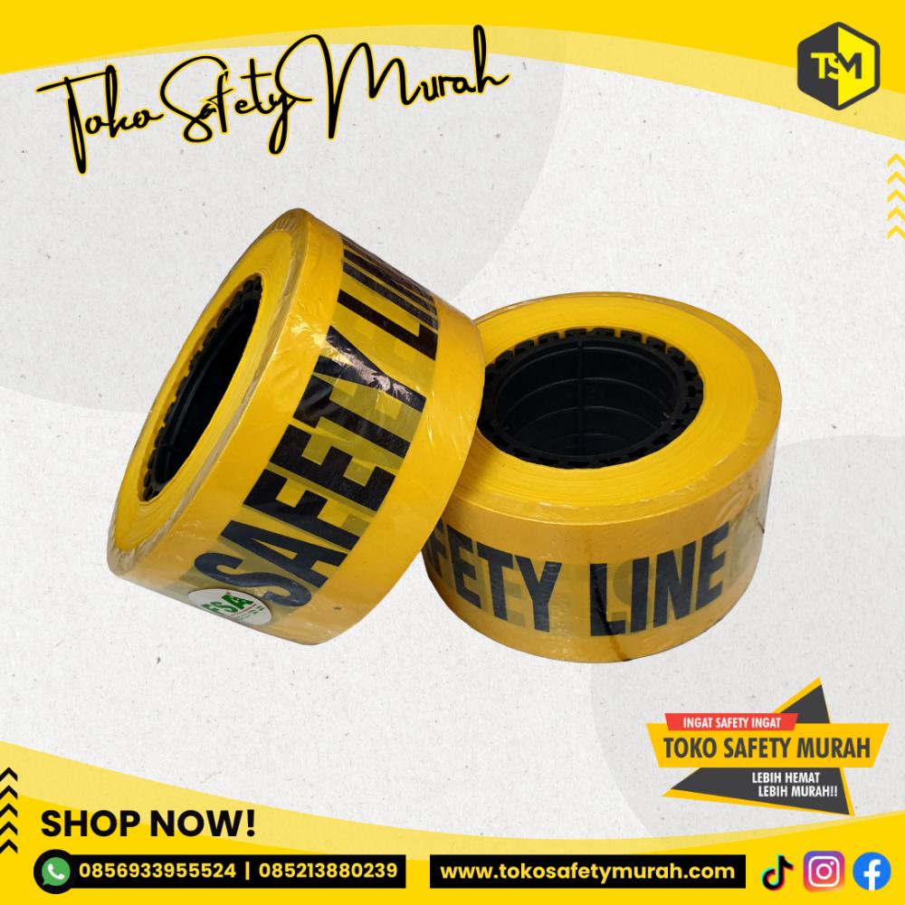 Garis Polisi Barricade Tulisan SAFETY LINE 3x300 Meter - Toko Safety Murah