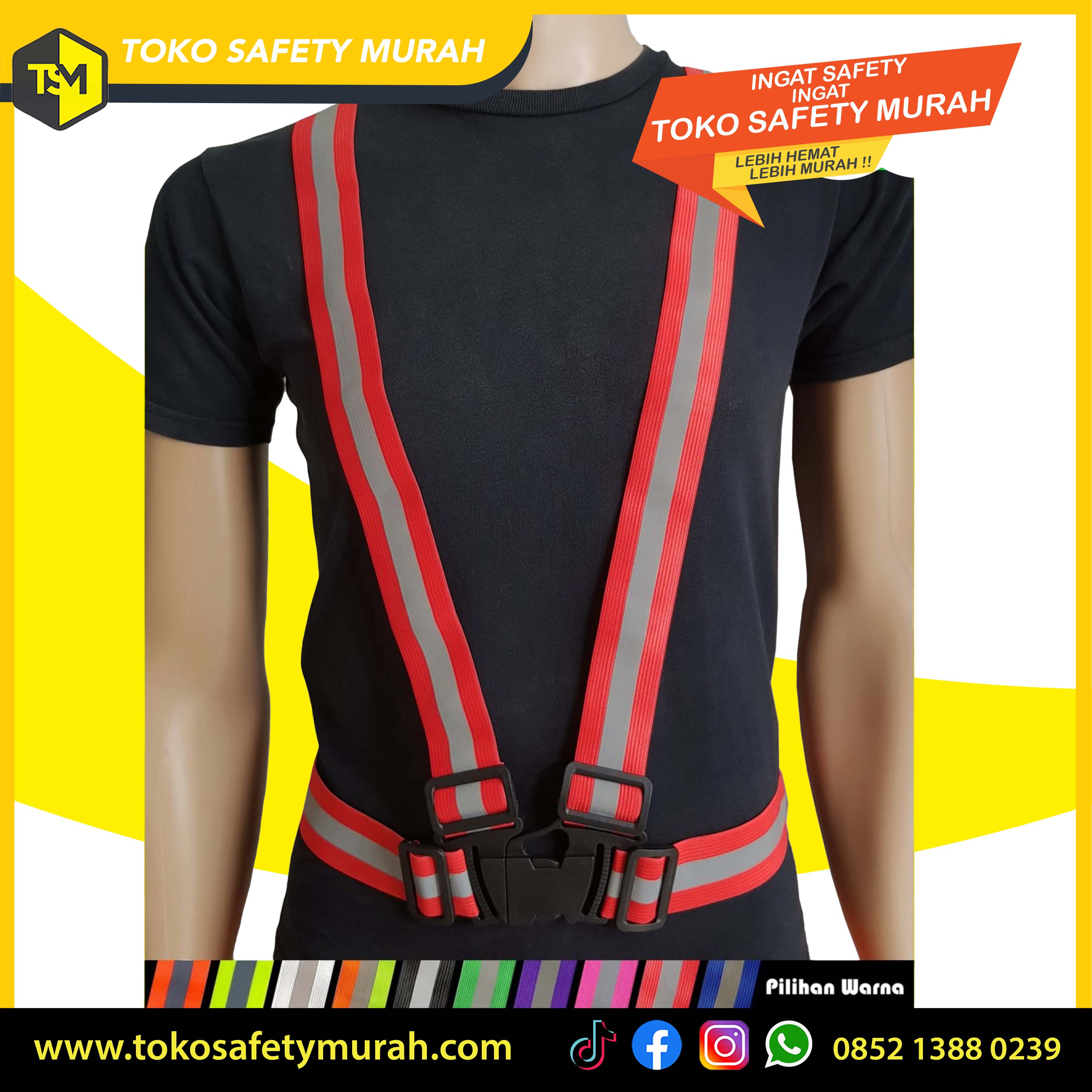Rompi V Karet / Safety Vest Rompi Proyek 10 WARNA LENGKAP / Reflective ...