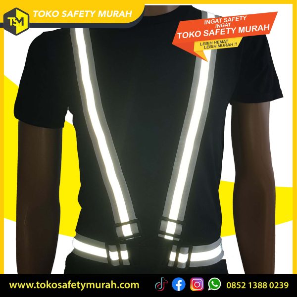 Rompi safety Karet Safety Vest Scotligh Elastic reflective Rompi V Biru ...