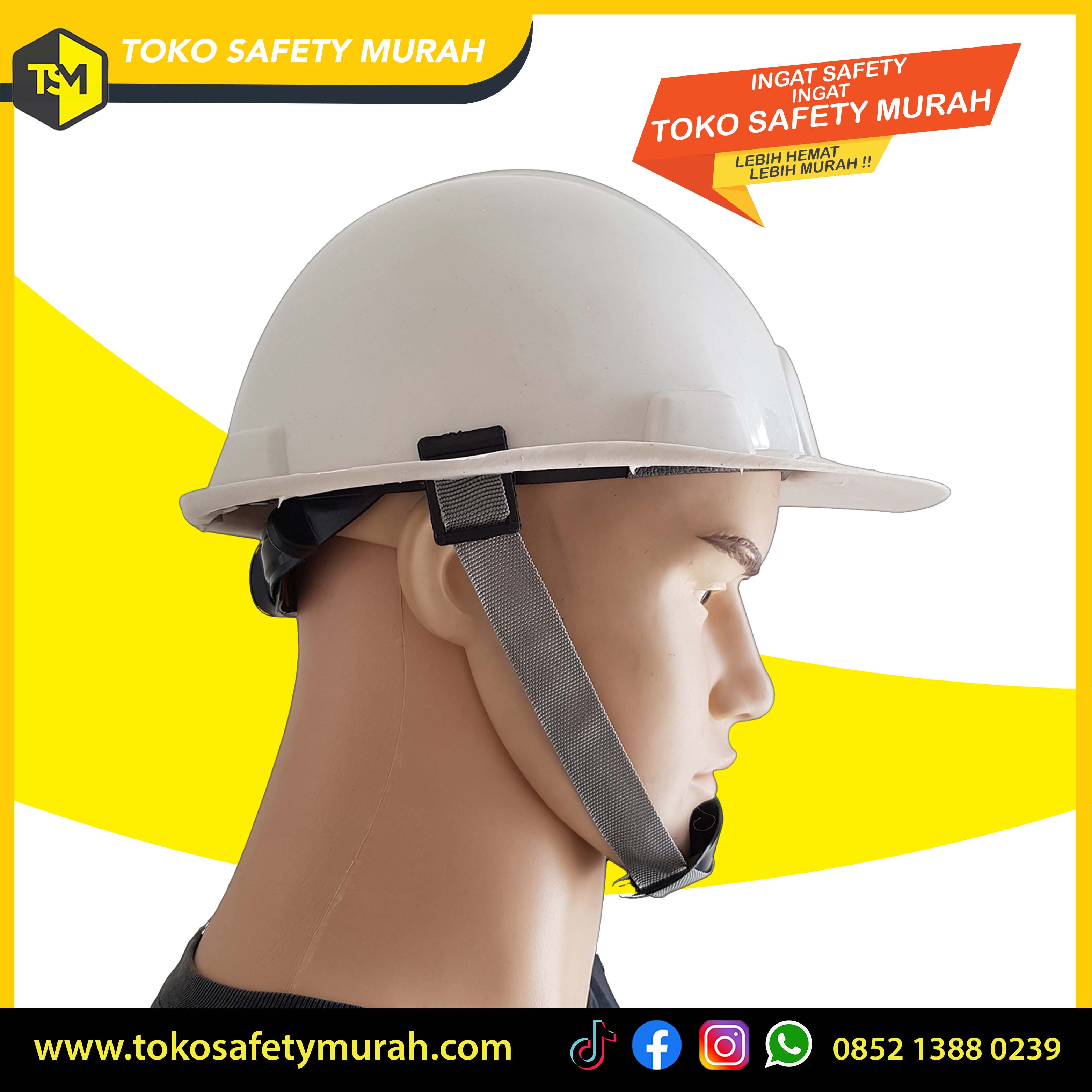 Helm Safety Topi Proyek MURAH KOMPLIT 1 set Ultra dengan Inner dan Tali ...