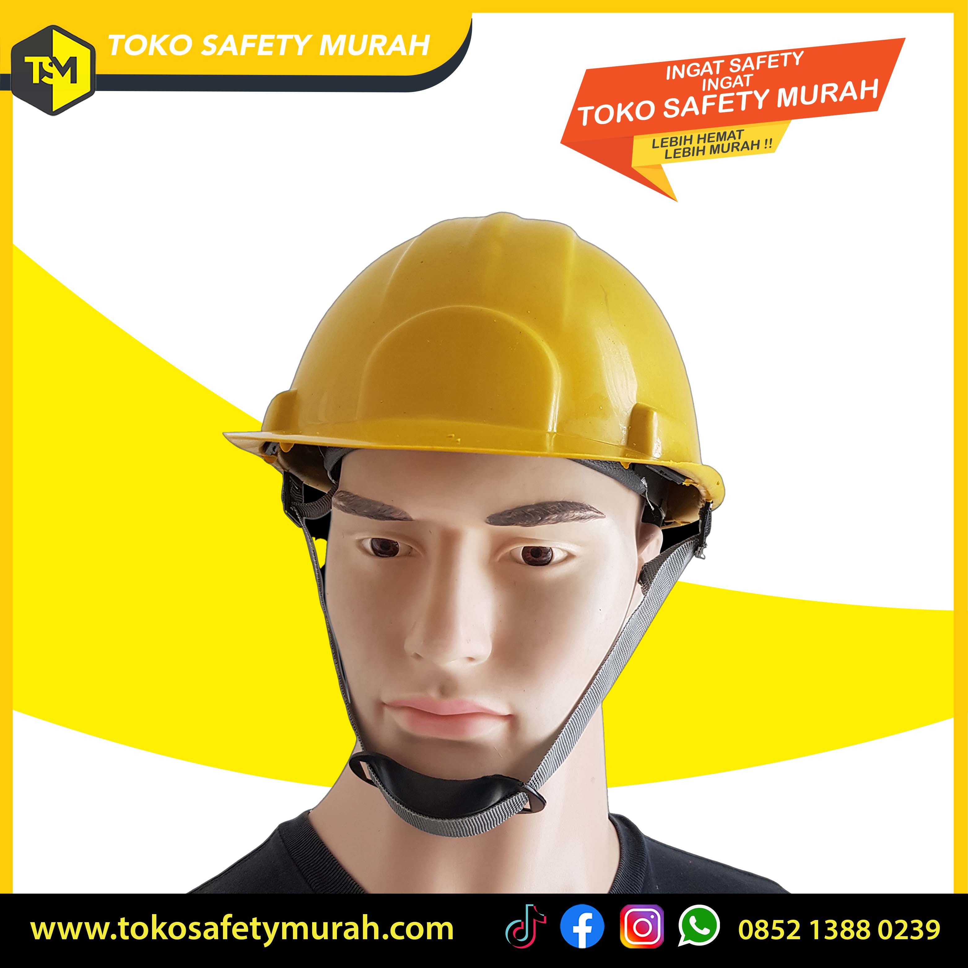 Helm Proyek MURAH FULL 1SET KOMPLIT Helm + Inner dan Tali Dagu / Safety ...