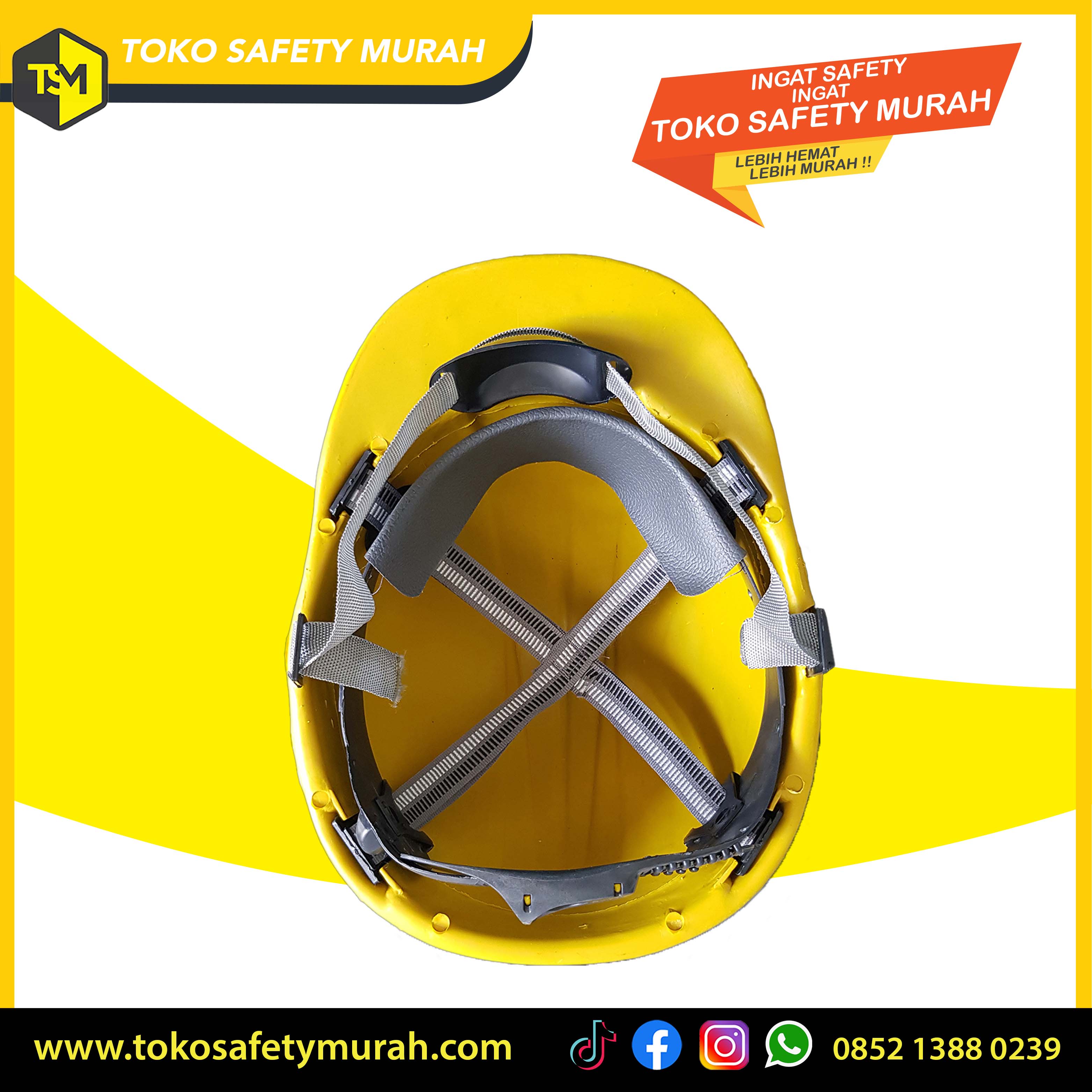 Helm Proyek MURAH FULL 1SET KOMPLIT Helm + Inner dan Tali Dagu / Safety ...