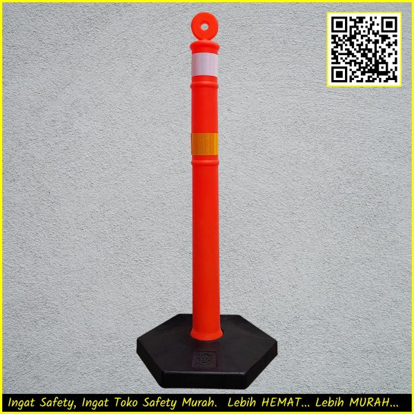 Stick Cone Tinggi 120 cm Base Plastik Dapat Diisi / Stik Tiang Pembatas ...