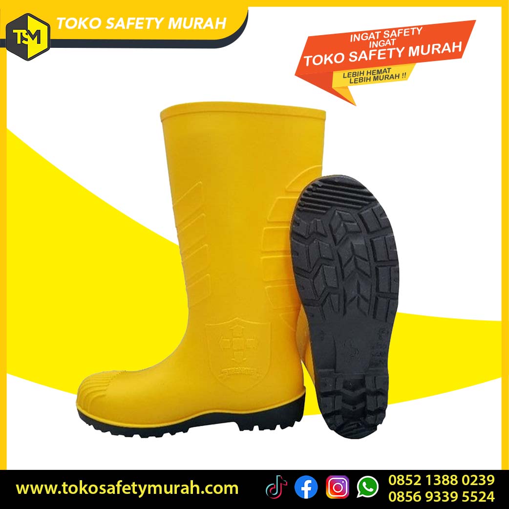 37-43 Sepatu Boot SNI Safety Boots STRENGTH by PETROVA Ujung Besi ...