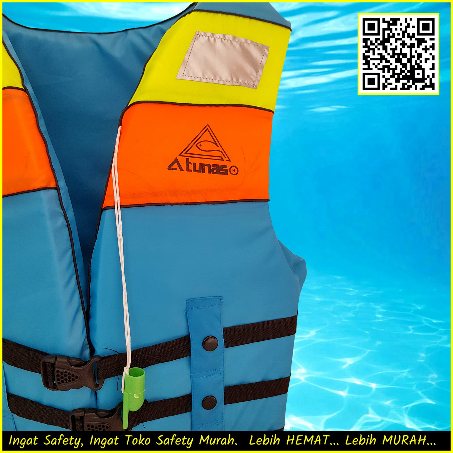 BAJU PELAMPUNG ATUNAS Biru Turkis ukuran XL / LIFE VEST Tosca / LIFE ...