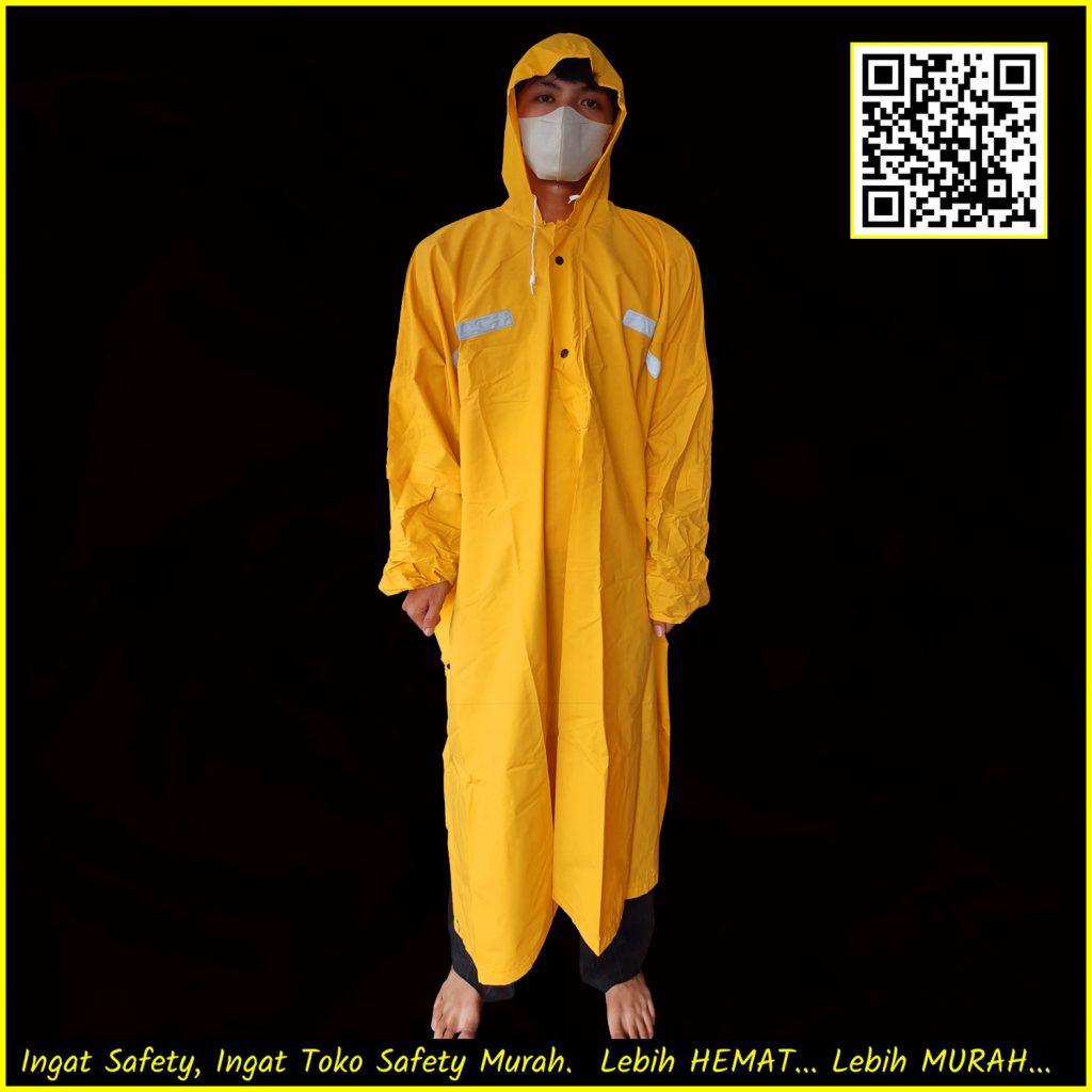 Baju Jas Hujan Ponco Lengan / Mantel Raincoat Safety Kuning Rain Suit ...