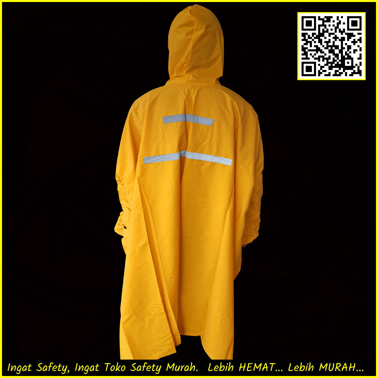 Baju Jas Hujan Ponco Lengan / Mantel Raincoat Safety Kuning Rain Suit ...