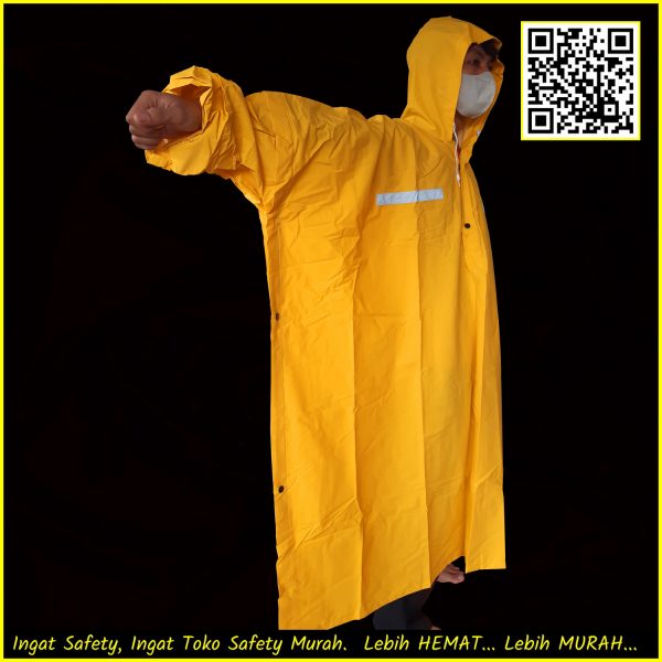 Baju Jas Hujan Ponco Lengan / Mantel Raincoat Safety Kuning Rain Suit ...